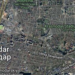 Topographic map of the Krasnodar territory